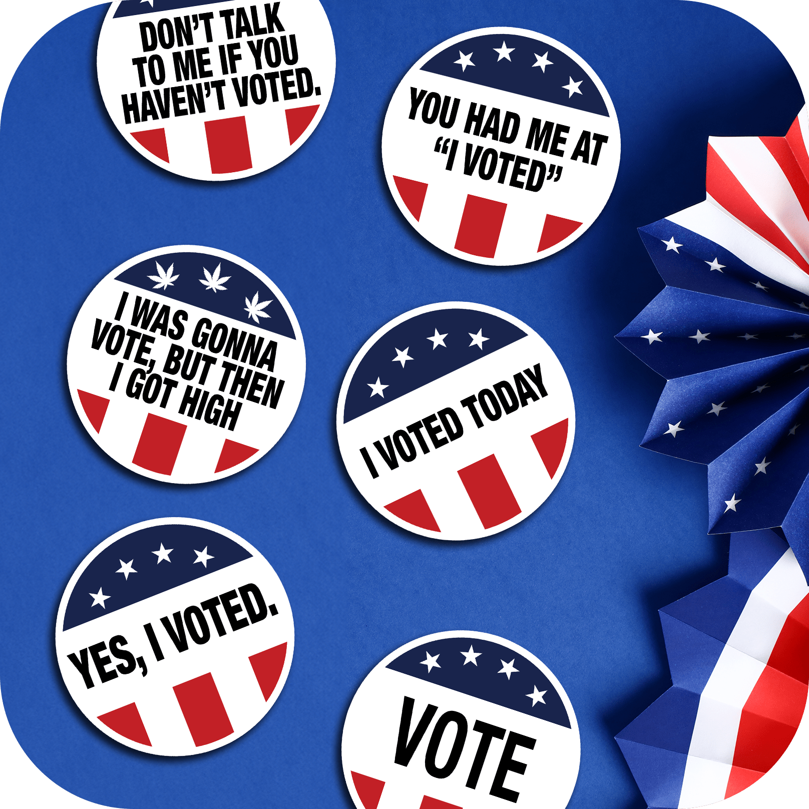 I Voted Stickers Collection - Fun & Bold Voting Stickers – Footnotes Paper