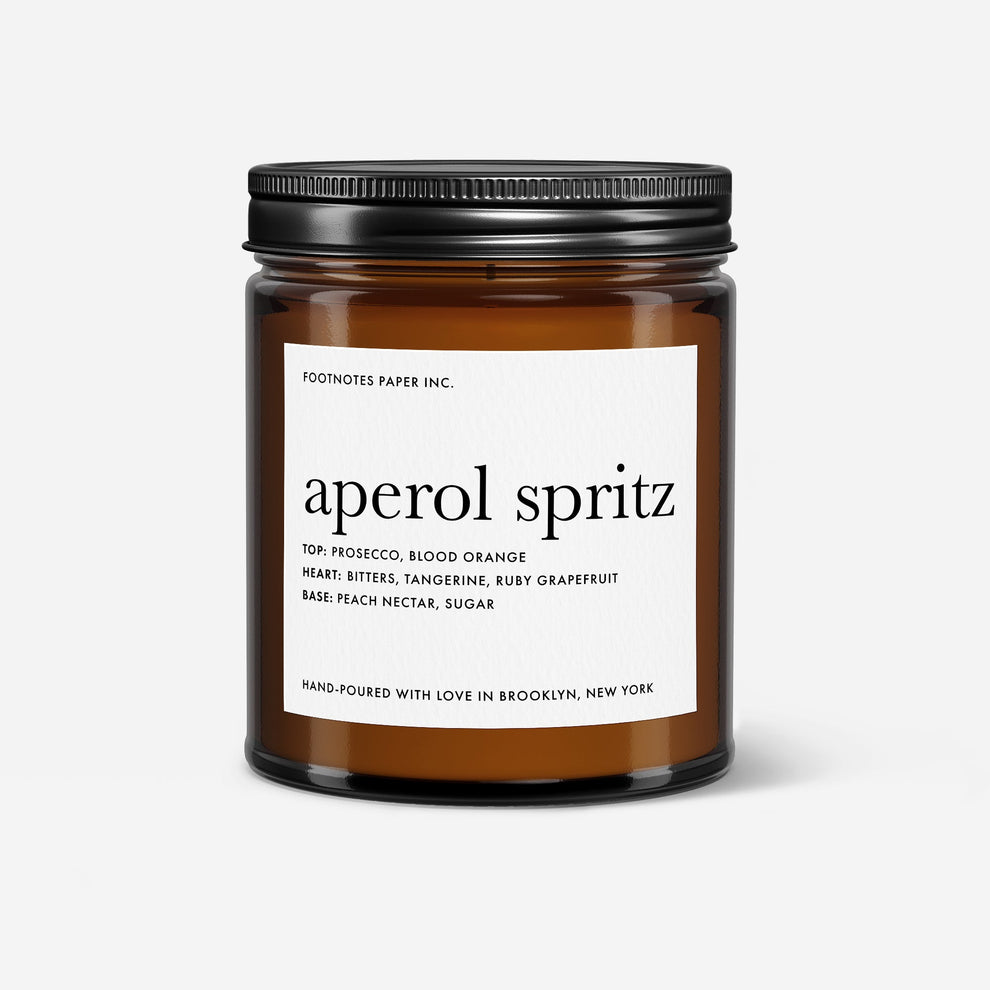 Aperol Spritz Candle - blood orange, prosecco, peach scented luxury ...