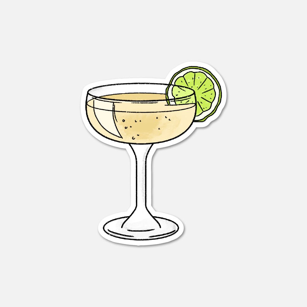 Daiquiri Cocktail Sticker – Waterproof & Hand-Drawn – Footnotes Paper