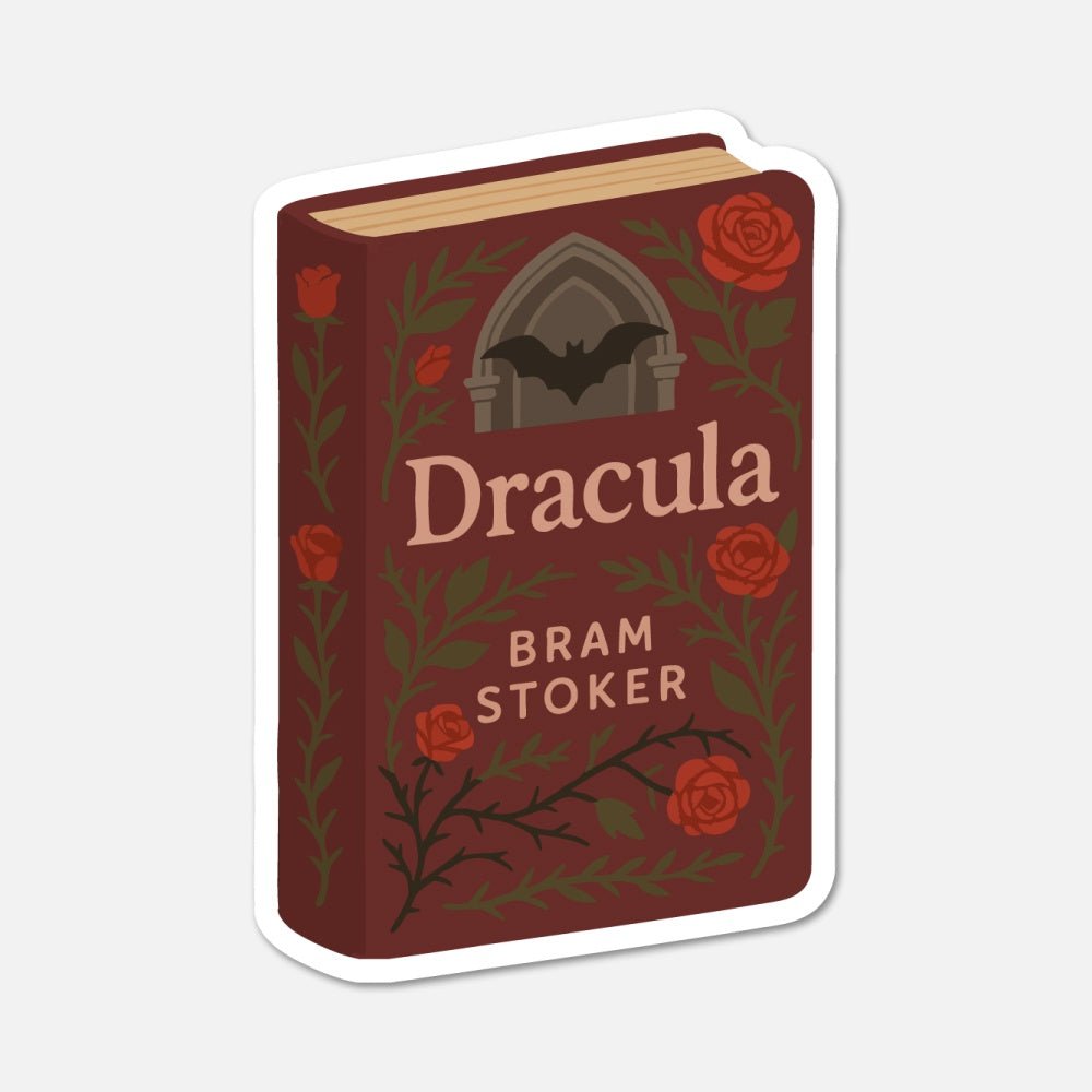 Dracula book sticker Ð classic gothic vinyl decal – Footnotes Paper