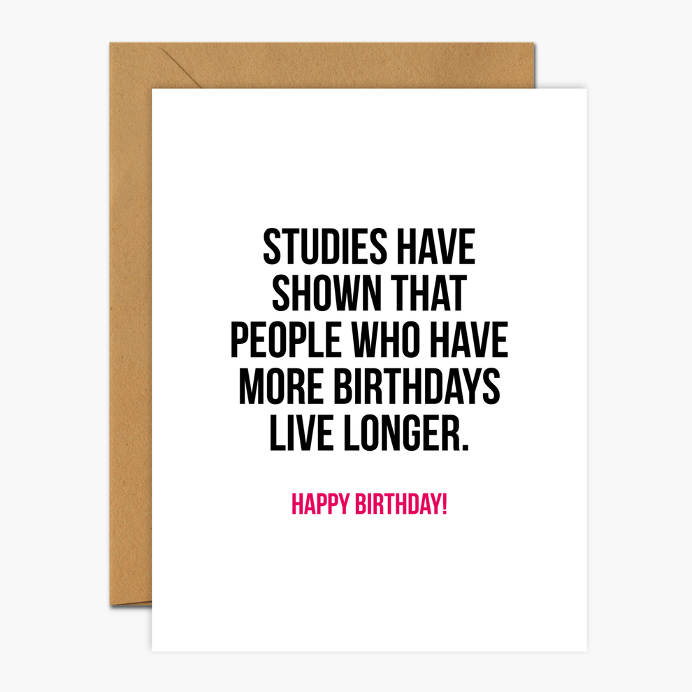 Studies have shown - Happy Birthday Birthday Greeting Card | Footnotes ...