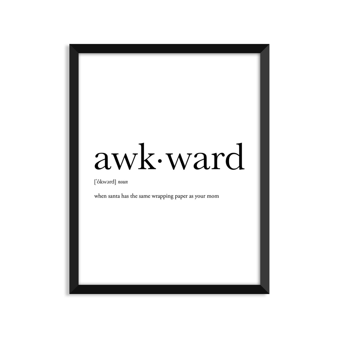 Footnotes | Awkward Definition - Unframed Art Print Or Greeting Card ...