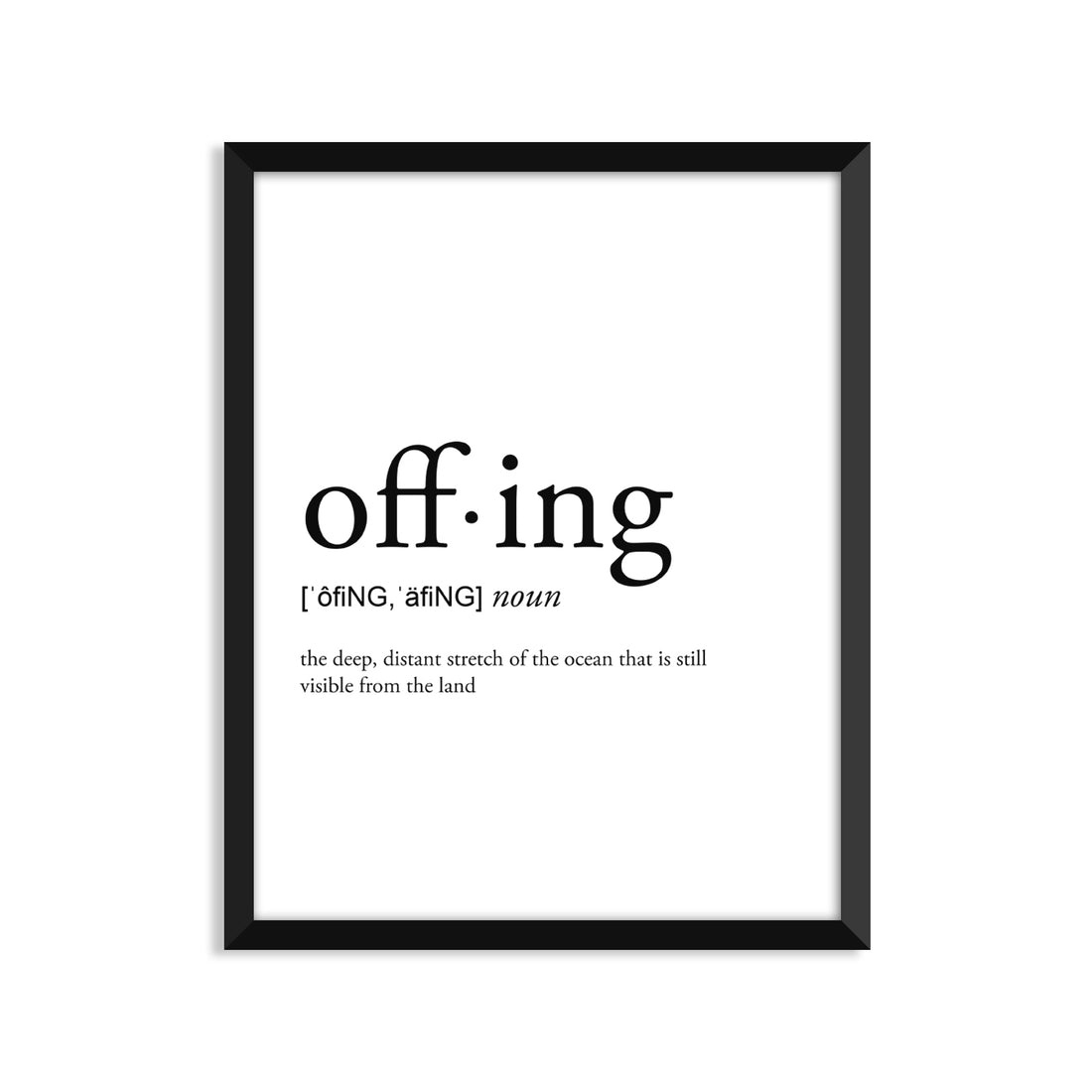Footnotes | Offing Definition - Unframed Art Print Or Greeting Card ...