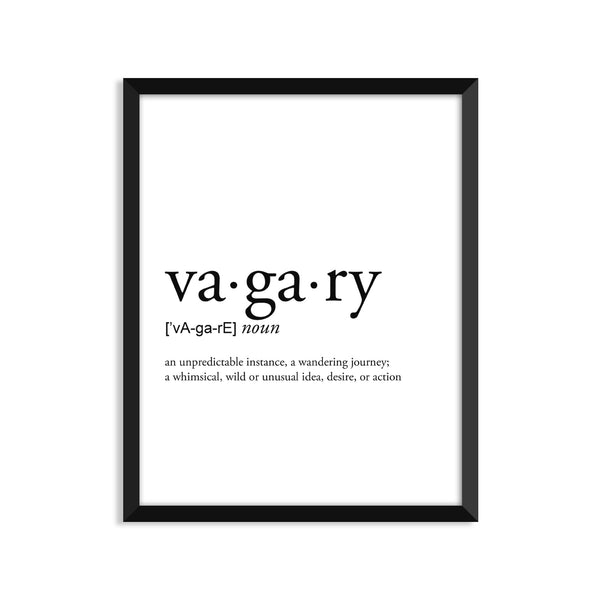 Footnotes | Vagary Definition - Unframed Art Print Or Greeting Card ...